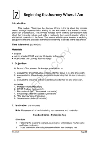 G11 career guidance manual for teachers | PDF