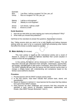 G11 career guidance manual for teachers | PDF
