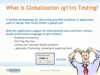 Introduction to Globalization Testing with Acclaro | PPT