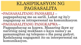 Makrong Kasanayan: Pagsasalita | PPTX