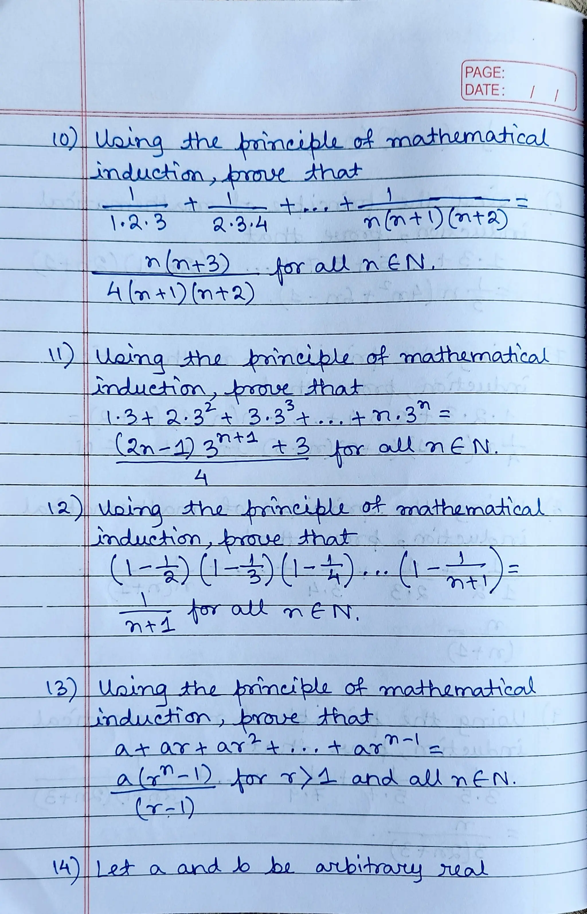 CBSE Grade 11 Mathematics Ch 4 Principle of Mathematical Induction ...