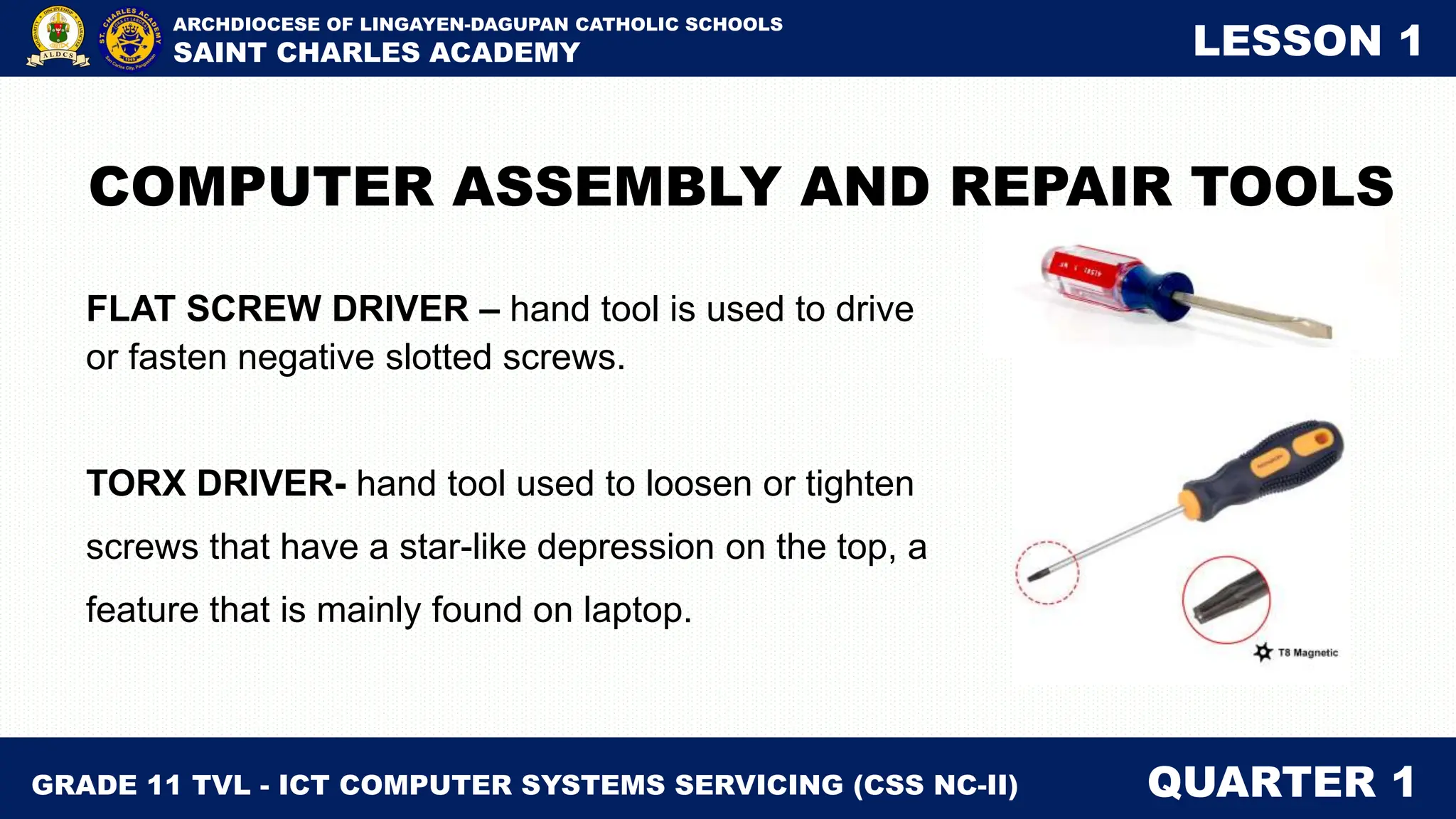 Grade 11 - TVL - Computer system servicing | PPTX