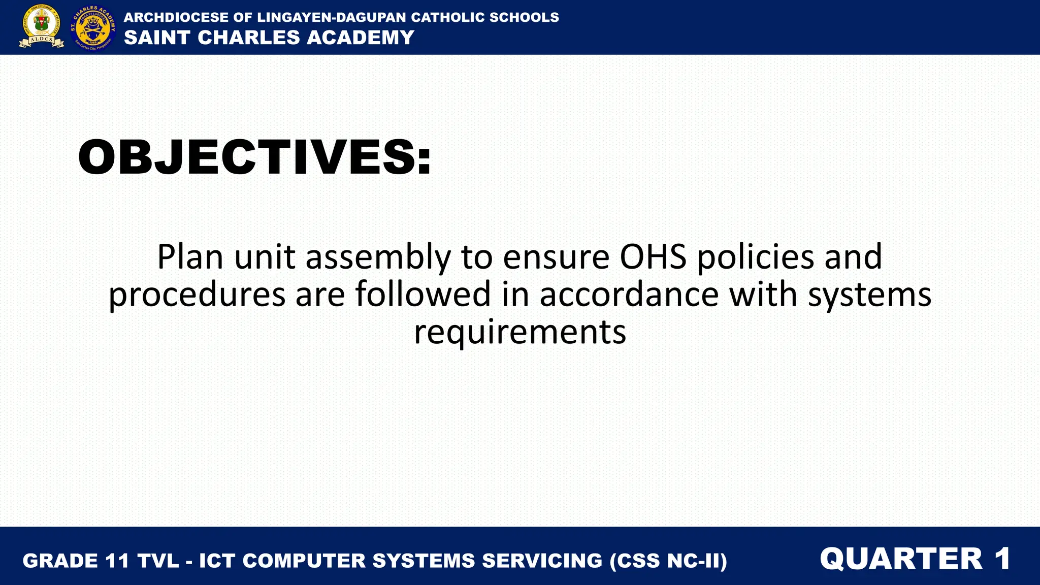 Grade 11 - TVL - Computer system servicing | PPTX