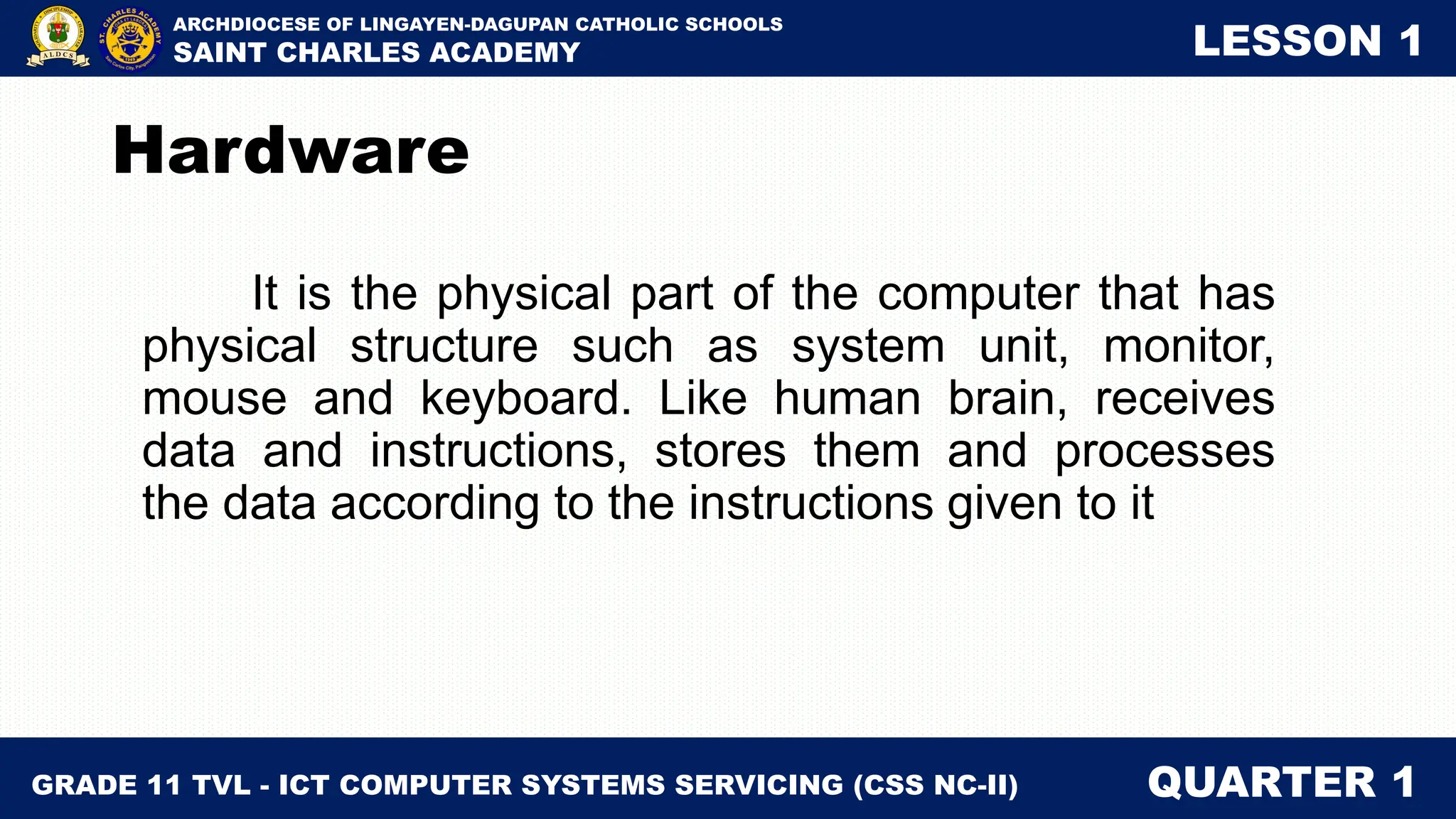 Grade 11 - TVL - Computer system servicing | PPTX