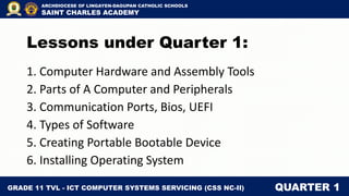 Grade 11 - TVL - Computer system servicing | PPTX