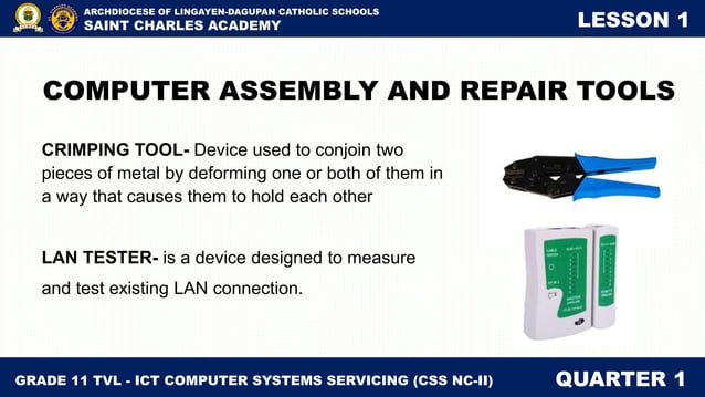 Grade 11 - TVL - Computer system servicing | PPTX | Desktops | Computing