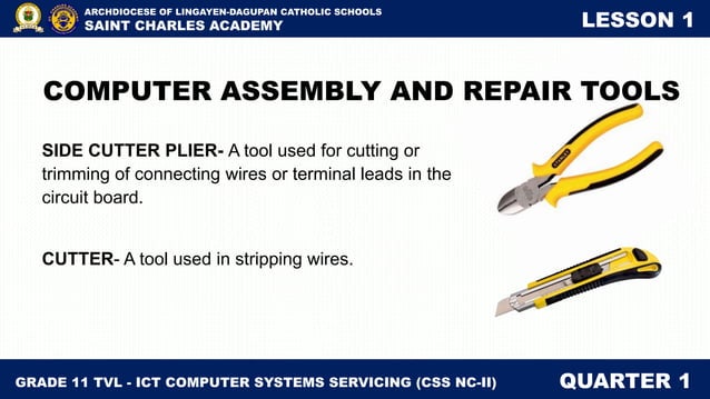 Grade 11 - TVL - Computer system servicing | PPTX | Desktops | Computing