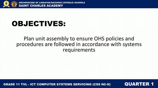 Grade 11 - TVL - Computer system servicing | PPTX | Desktops | Computing