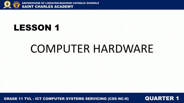 Grade 11 - TVL - Computer system servicing | PPTX | Desktops | Computing