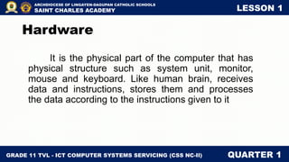 Grade 11 - TVL - Computer system servicing | PPTX