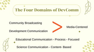The Domains of Development Communication | PPT