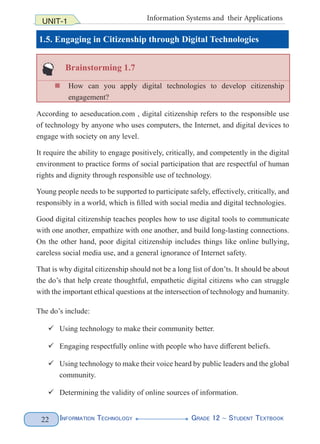 G12-IT this is information technology text for all | PDF