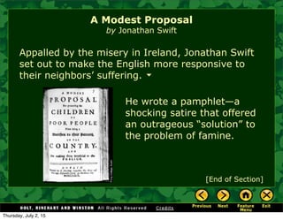 A Modest Proposal Introductin | PDF