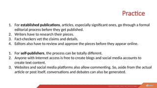 media, information, literacy, fake news, | PPTX