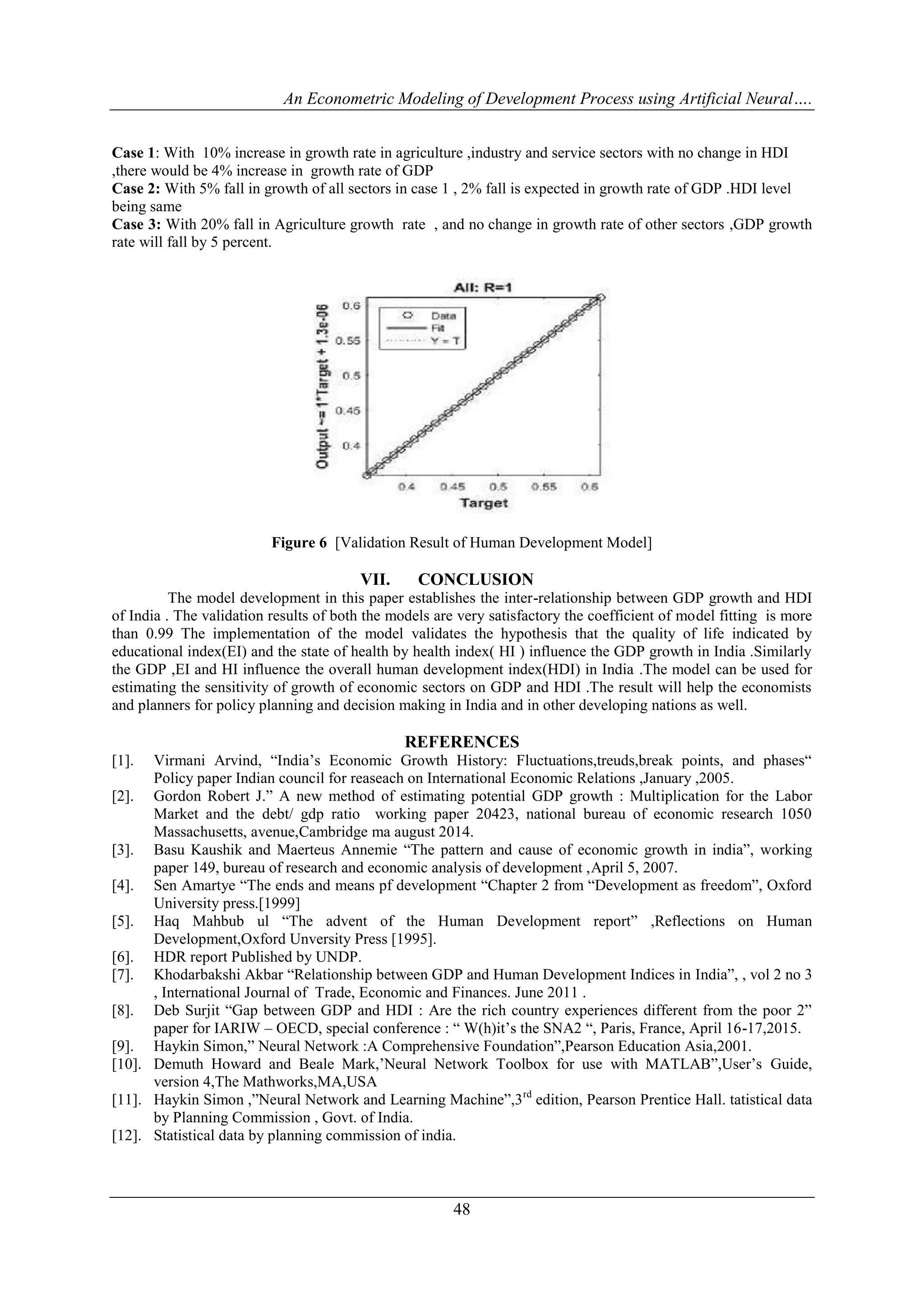 An Econometric Modeling Of Development Process Using Artificial Neural