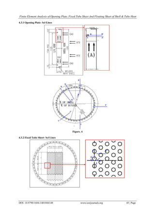 Finite Element Analysis of Opening Plate, Fixed Tube Sheet and Floating ...