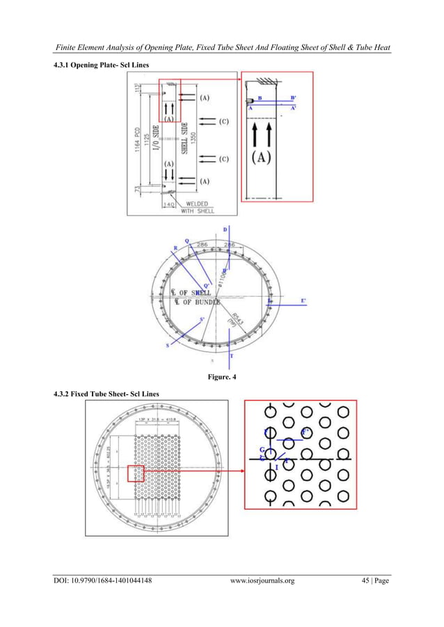 Finite Element Analysis of Opening Plate, Fixed Tube Sheet and Floating Sheet of Shell & Tube ...