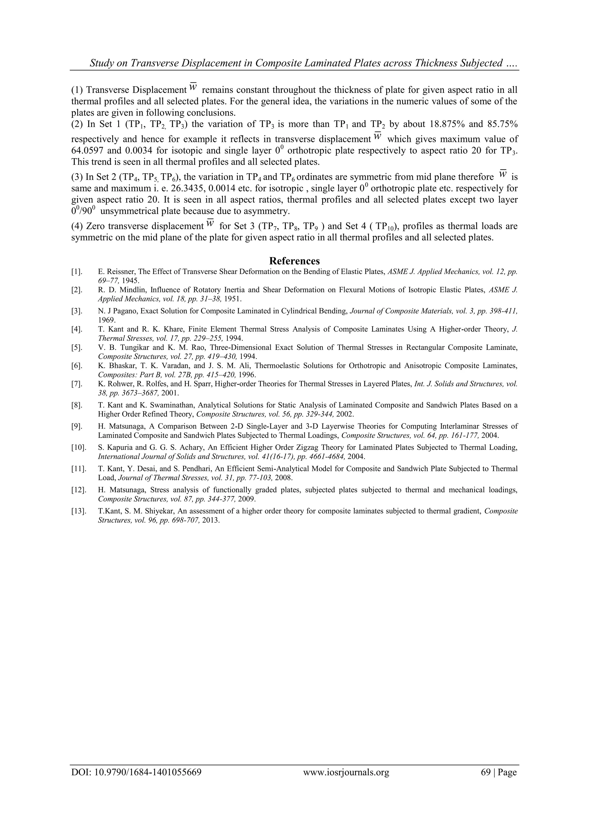 Study on Transverse Displacement in Composite Laminated Plates across ...
