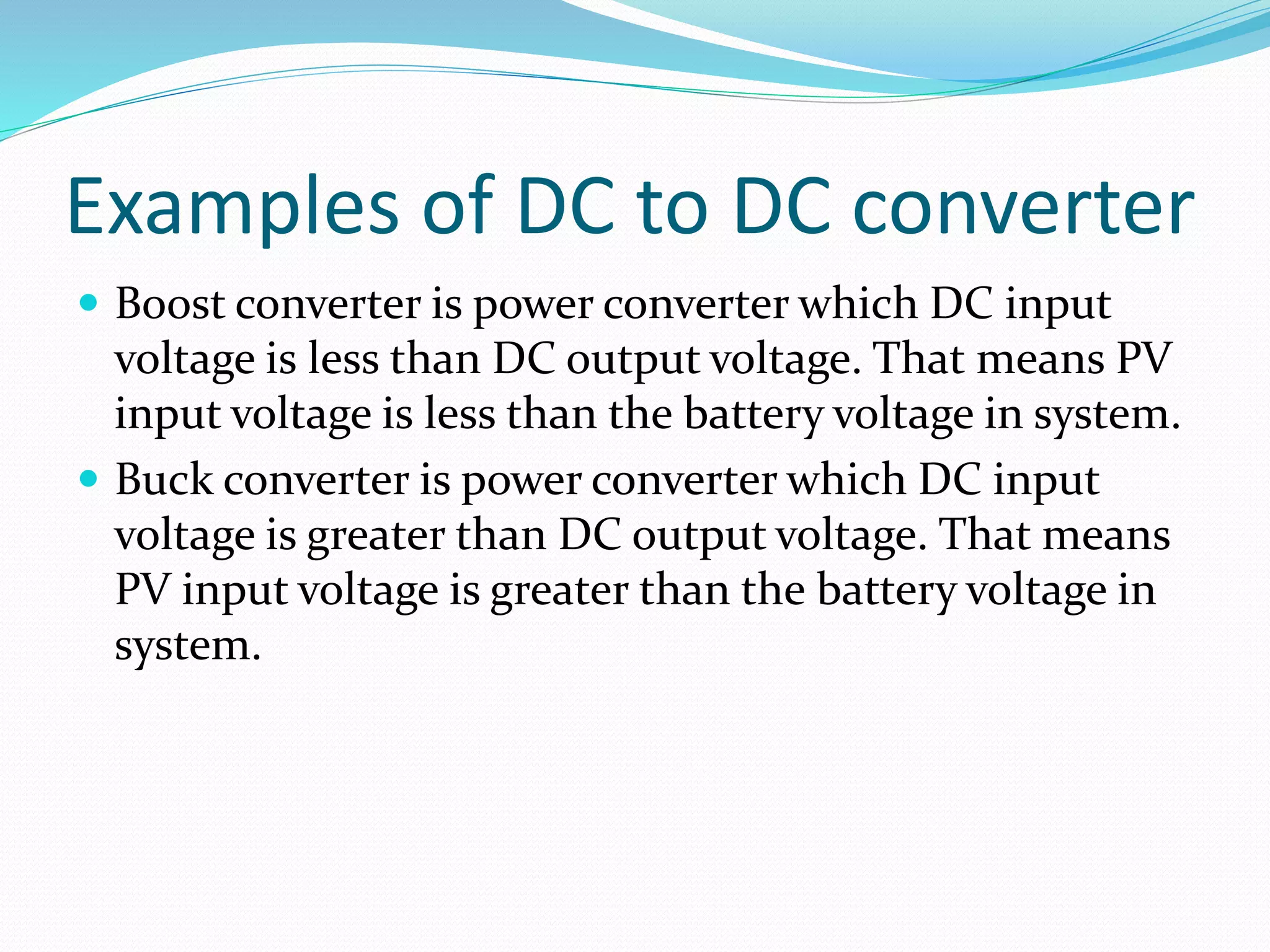 charging of battery from solar supply using buck boost converter | PPTX