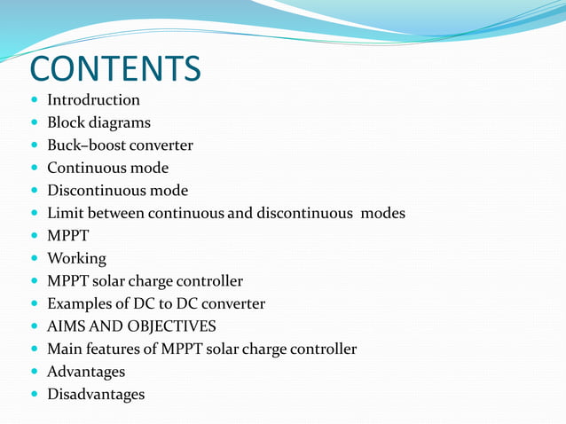 charging of battery from solar supply using buck boost converter | PPTX