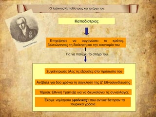 Ο Ιωάννης Καποδίστριας κι το έργο του | PPT