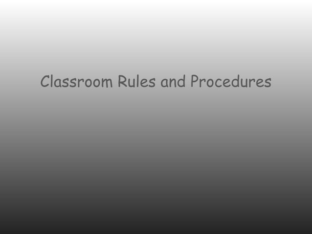 Copy of classroom rules and procedures | PPT | Homework and Study ...