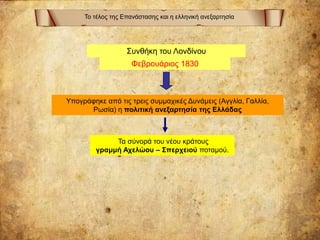 Το τέλος της Επανάστασης και η ελληνική ανεξαρτησία | PPT