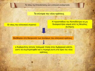 Το τέλος της Επανάστασης και η ελληνική ανεξαρτησία | PPT