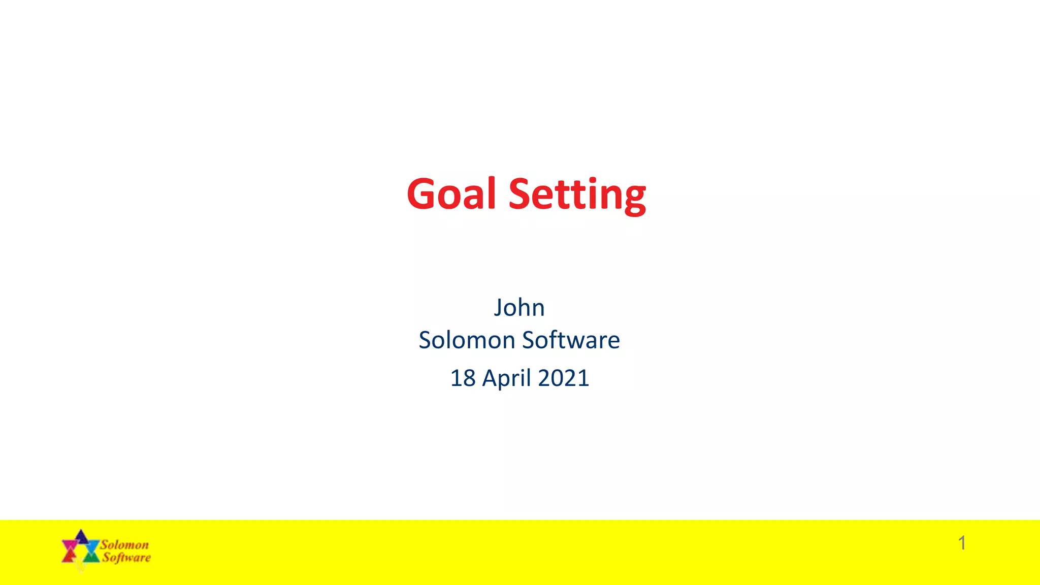 Goal Setting | PPT