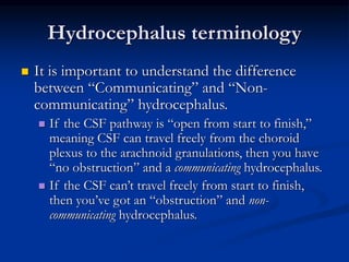 Hydrocephalus (communicating vs NCOH) .ppt