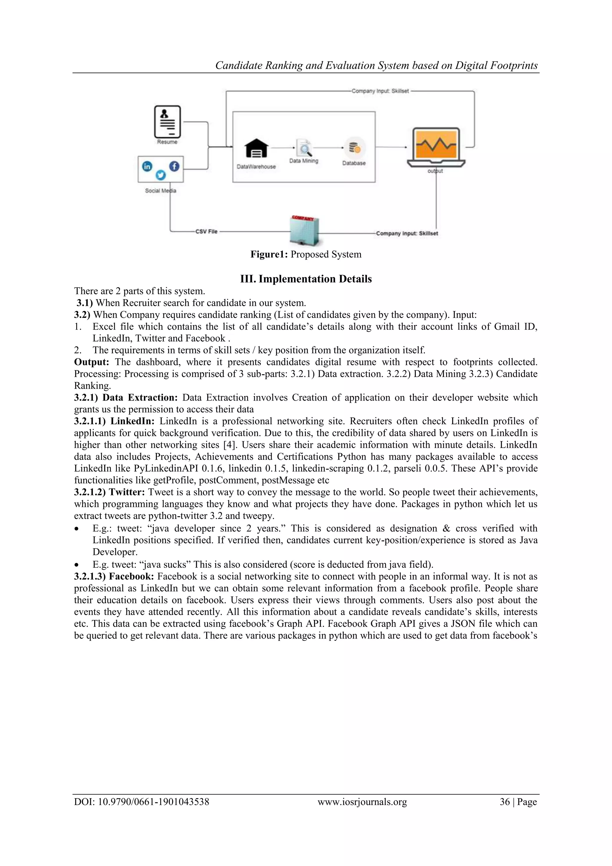 Candidate Ranking and Evaluation System based on Digital Footprints ...