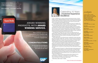 2014 Gartner and 1to1 Media CRM Excellence Awards Booklet | PDF