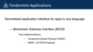 Consensu, Security, and the Blockchain Gateway Interface - Ethan Buchman, Tendermint | PPT