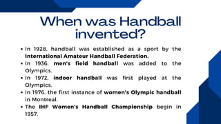 GROUP 12 HISTORY OF HANDBALL AND OTHERSS | PDF