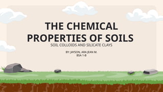 The Chemical Properties of Soil/SOIL COLLOIDS AND SILICATE CLAYS.pptx