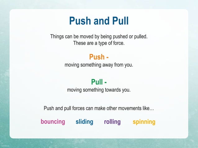 G1 Objects can Move force push and pull.pptx | Swimming | Sports