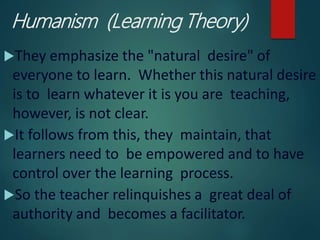 LEARNING THEORIES | PPT