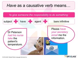 ESL Lesson Plan: Causative Verbs | PDF