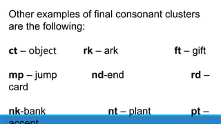 G2-Final Consonant Blends for G2 Phonetics | PPTX