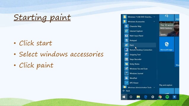 Microsoft Paint introduction for beginners | PPTX