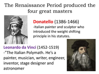 renaissance art (david by donatello, david and c reation of adam by ...