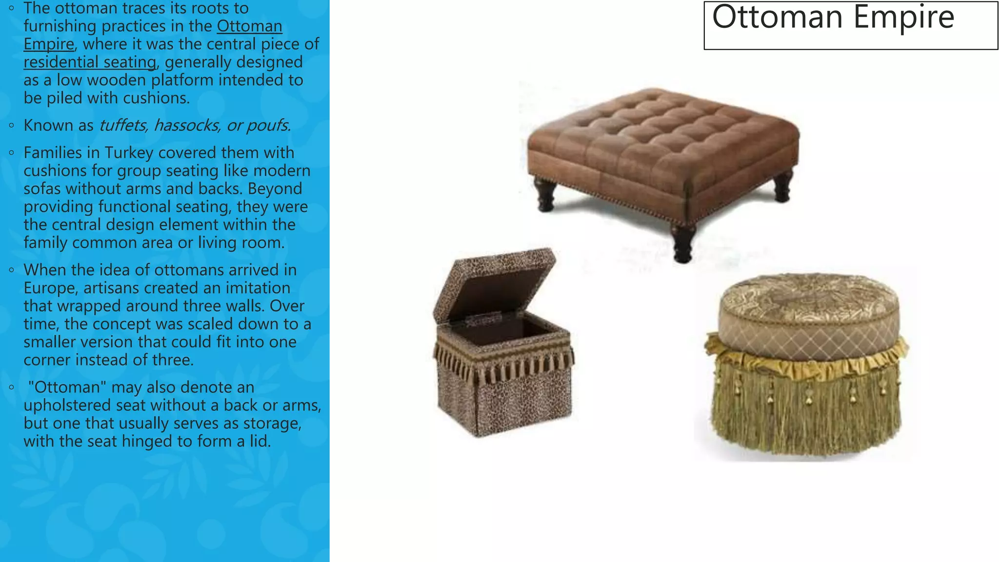 History of Islamic Era Furniture | PPTX
