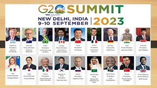 G20 summit held in India. Proper presentation for G20 summit | PPTX