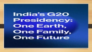 G20 summit held in India. Proper presentation for G20 summit | PPTX