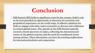 G20 summit held in India. Proper presentation for G20 summit | PPTX