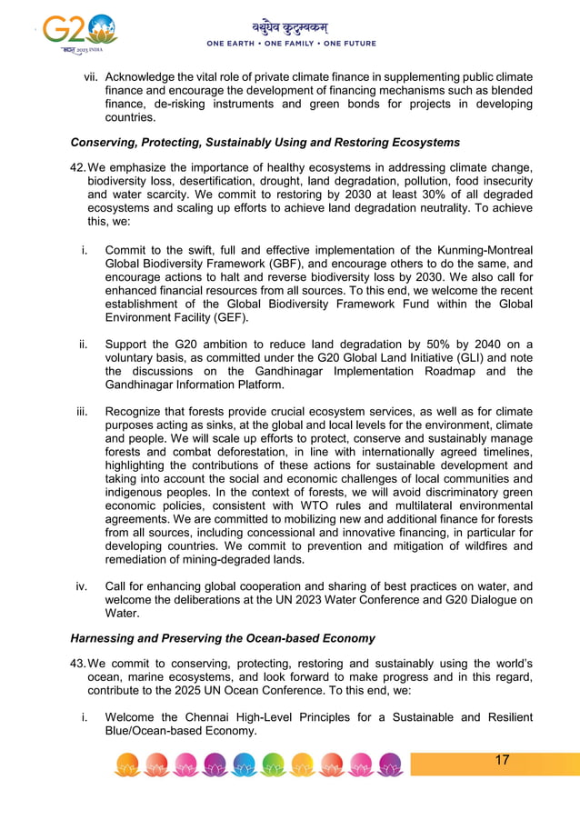 G20 New Delhi Leaders Declaration | PDF