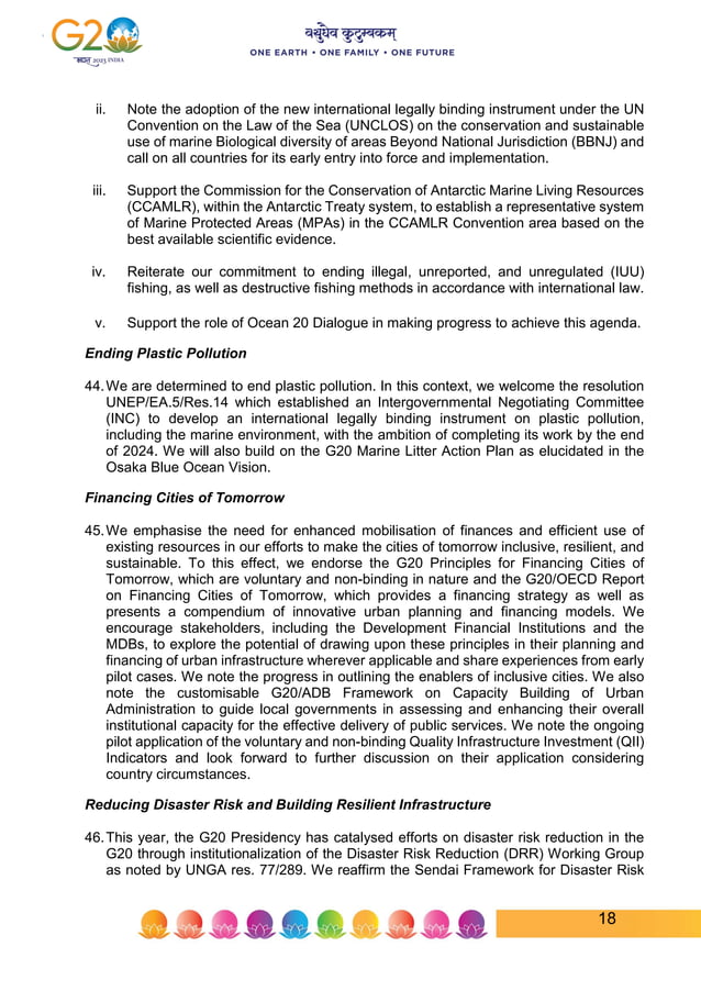 G20 New Delhi Leaders Declaration | PDF