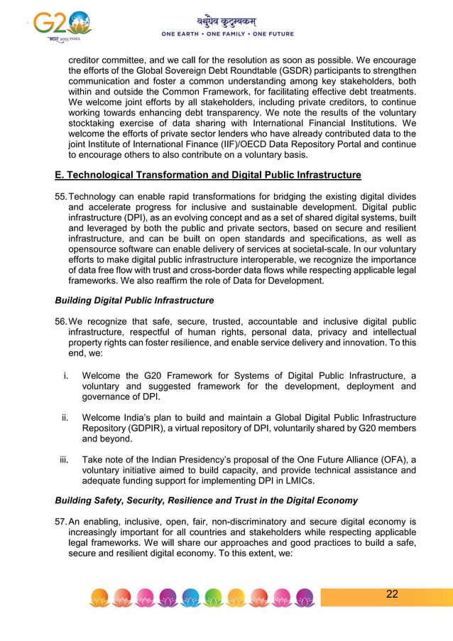 G20 New Delhi Leaders Declaration | PDF