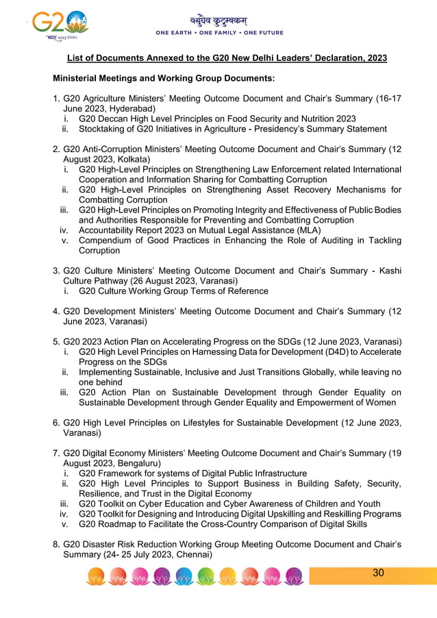 G20 New Delhi Leaders Declaration | PDF
