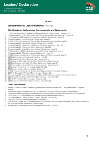 G20 Riyadh Summit: Leaders Declaration en- 2020 | PDF